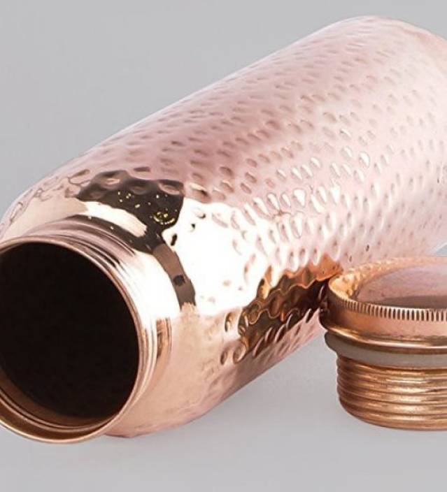Buy Clickmart Pure Copper Water Bottle Hammered 1000 ML (Pack of 1 ...