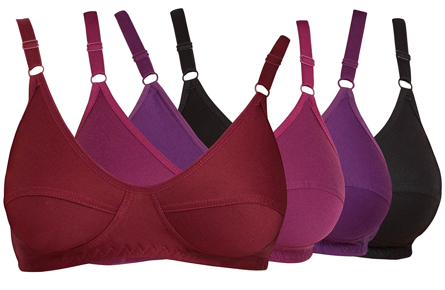 Buy Multi color Non- Padded Bra (Pack of 4) Online @ ₹399 from ShopClues