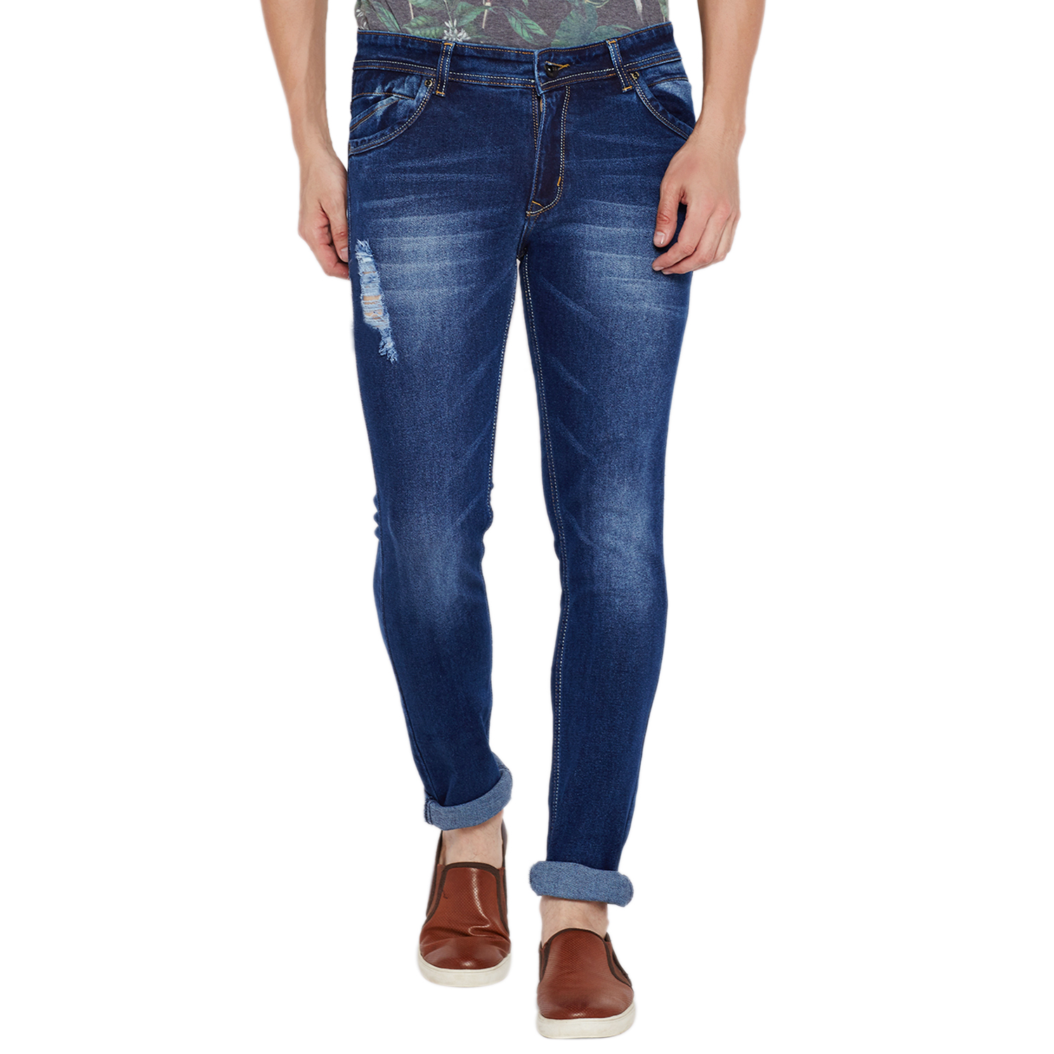 Buy Stylox Men's Premium Stretchable Slim Fit Mid Rise Light Shaded ...