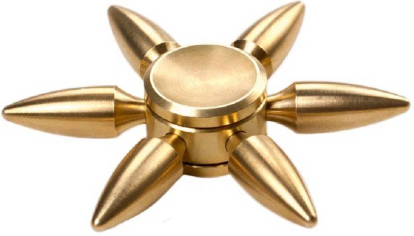 Buy Bullet Fidget Spinner Brass Toy with Stainless Steel bearing (Gold ...