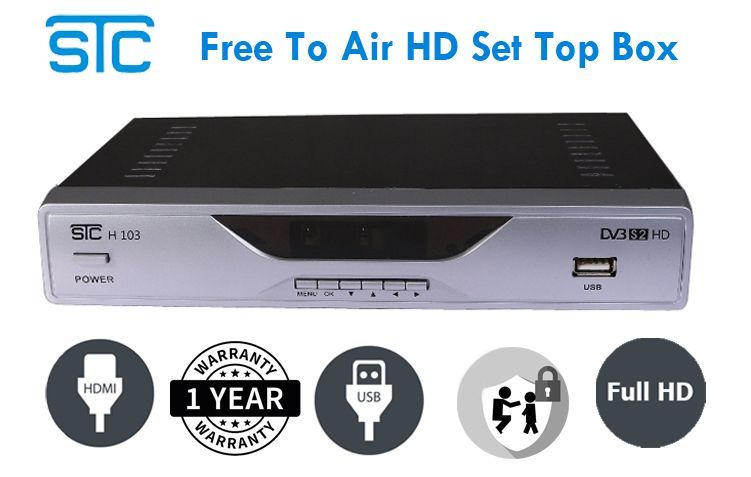 Buy STC H-103 Free To Air HD Set Top Box (2 USB PORT + 1 HDMI PORT ...