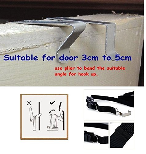Buy Adjustable Over Door Straps Hanger Clothes Rack Organizer 16 Hooks ...