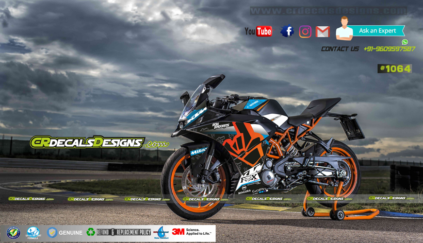 Buy CR Decals Ktm RC ROK BAGOROS INSPIRED Edition Sticker Kit (RC 200/ ...