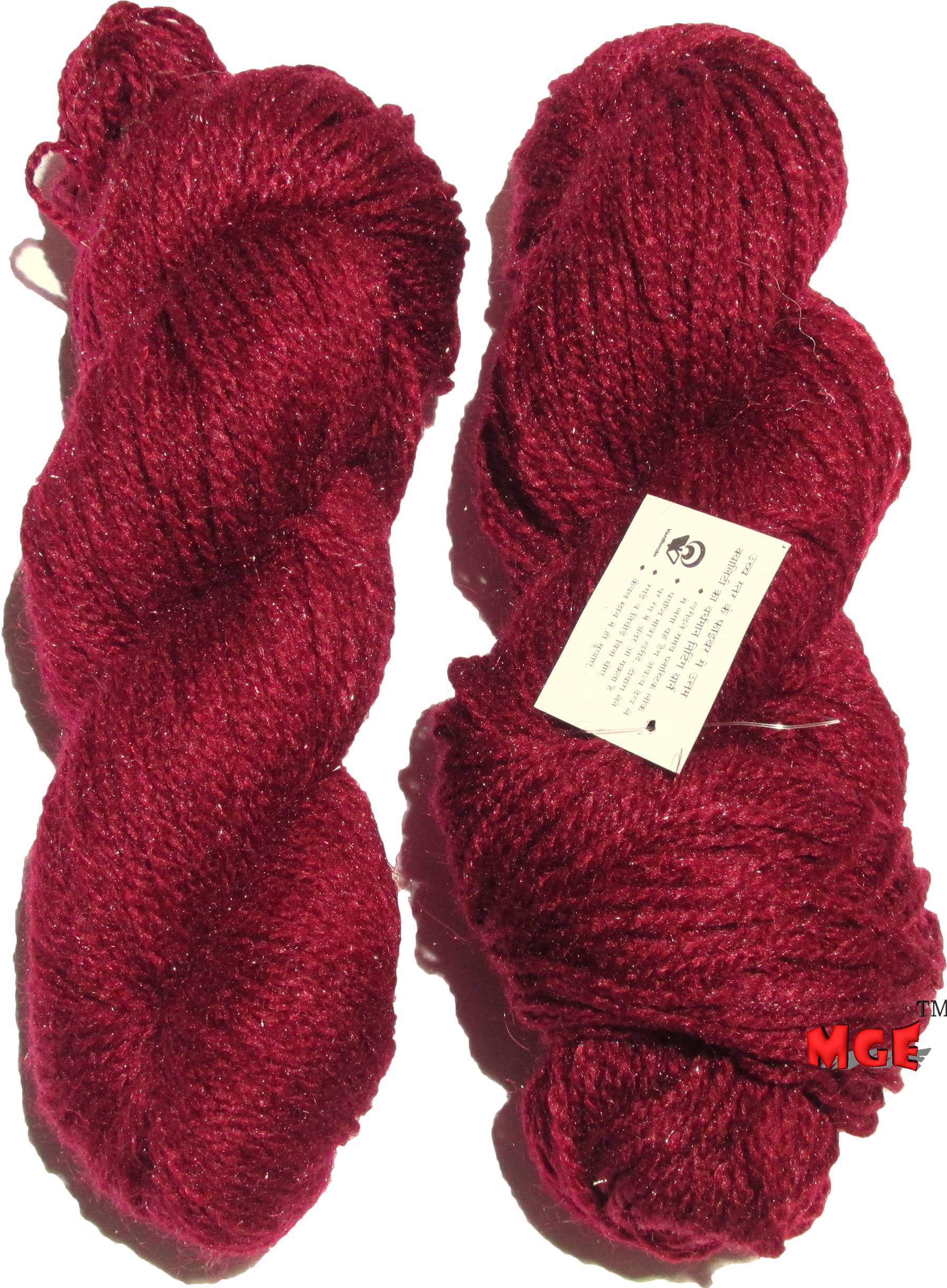 Buy Vardhman Butterfly Mehroon 200 gm hand knitting Soft Acrylic yarn ...