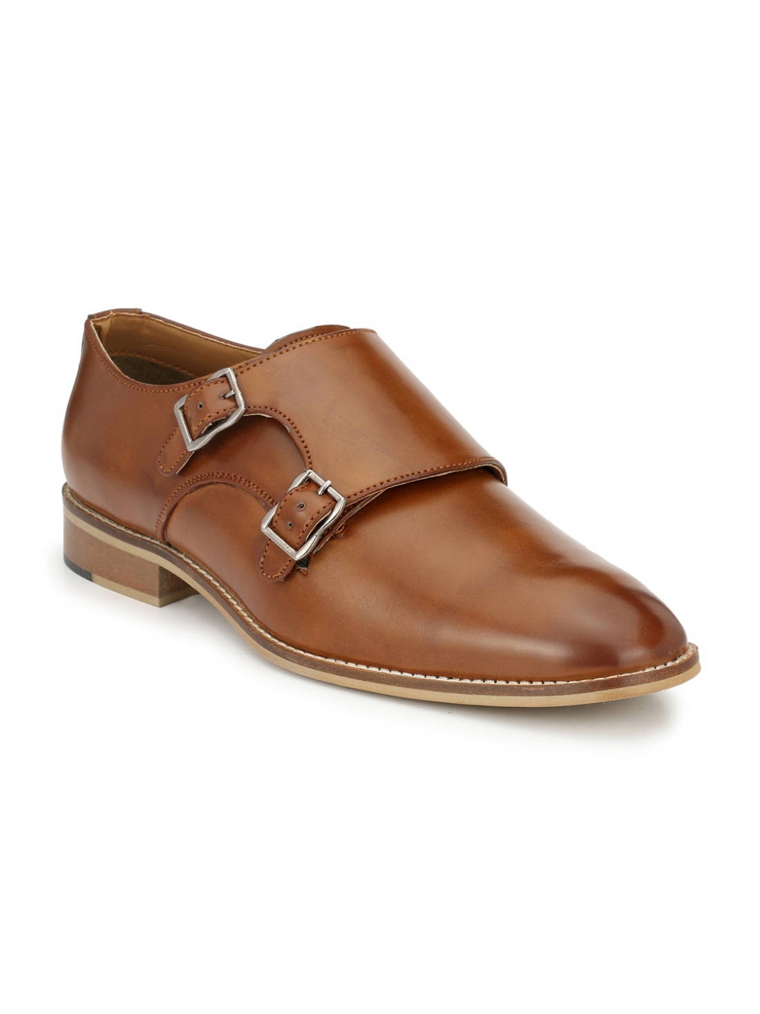 Buy Afrojack Men's Handstiched Double Monk Strap Premium Shoes ...