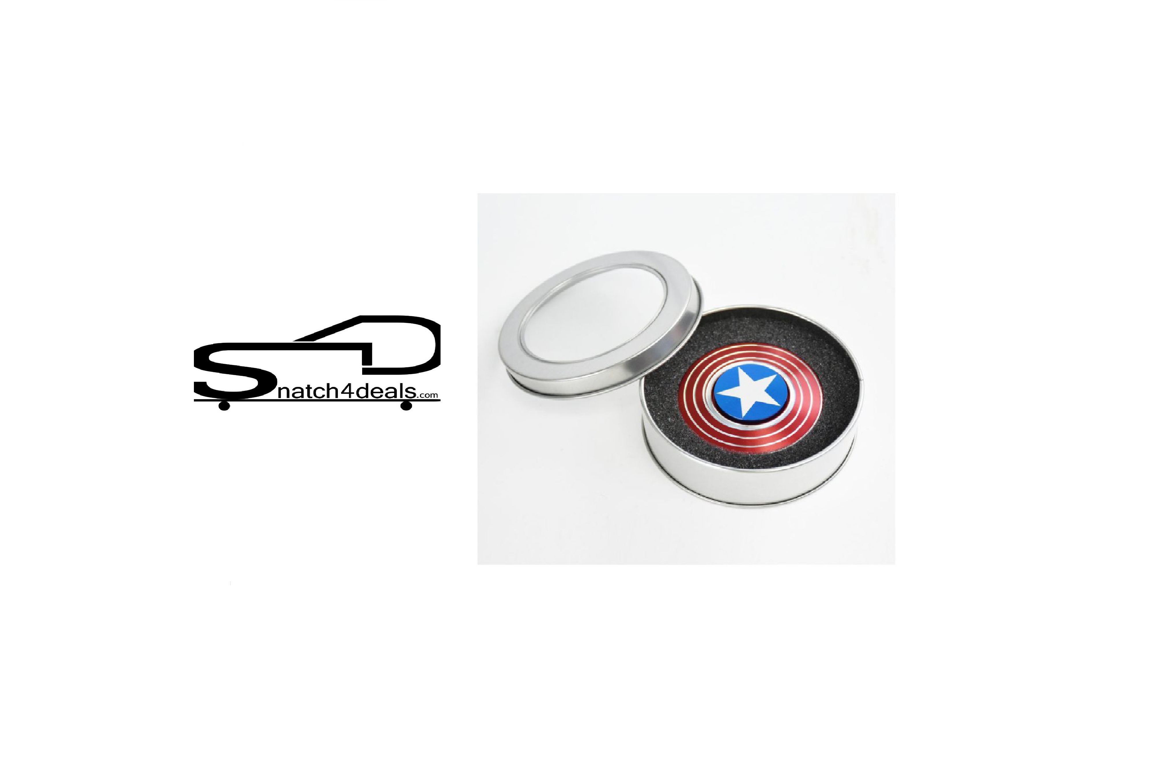 Buy Captain America Shield Metal Hand Spinner Fidget Stress Reducer ...