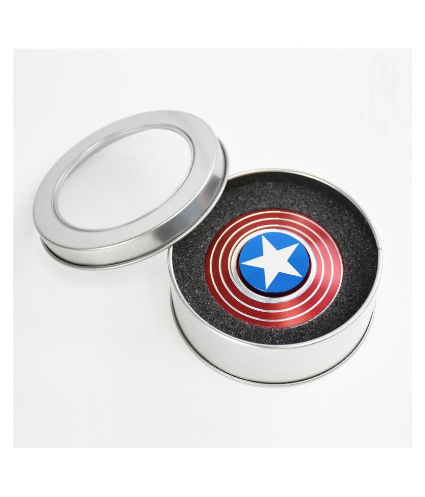 Buy Captain America Shield Metal Hand Spinner Fidget Stress Reducer ...