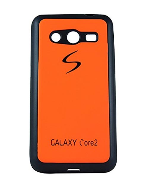 KMS Back Cover Case For Samsung Galaxy Core 2 G355H - Orange And Black ...