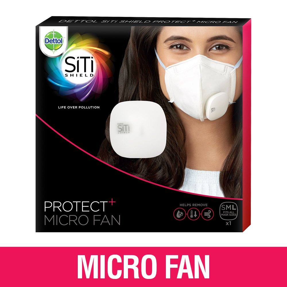 Buy Dettol SiTi Shield Protect Plus Micro Fan for N95 Anti Pollution ...
