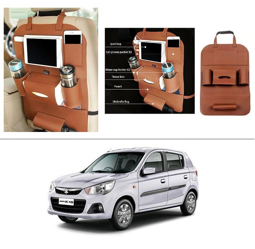 Buy AutoStark High Quality 3D PU Leather Seat Storage Organizer Bag ...