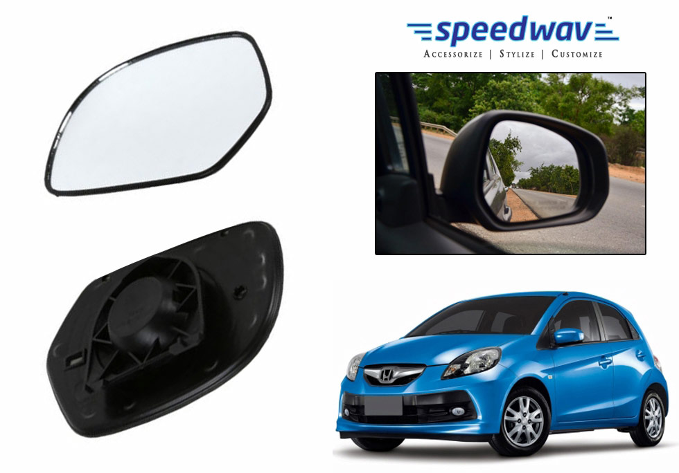 Buy Speedwav Car Rear View Side Mirror Glass Left Honda Brio Online