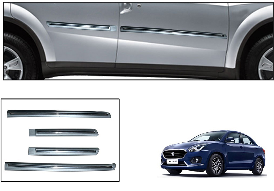 Buy Autonity Side Beading Chrome Plated SILVER For Maruti Suzuki New ...