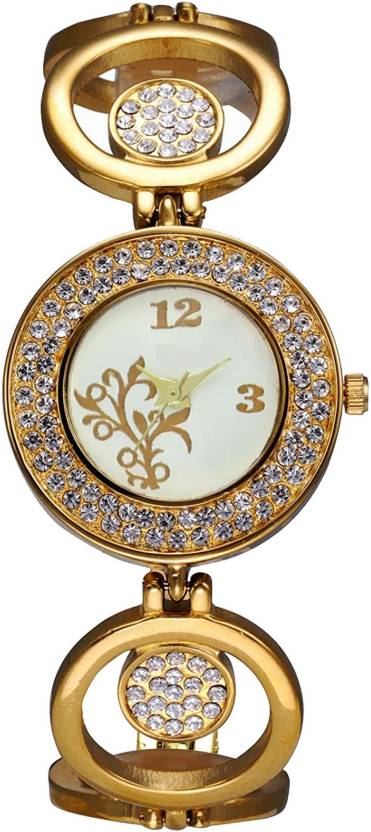 Buy White Dial Golden Chain Watch For Girls Online @ ₹239 from ShopClues