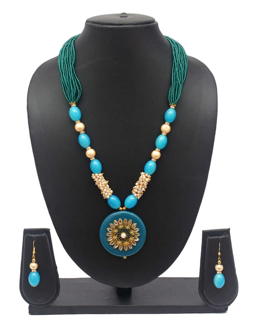 Buy Blue Color Modern Necklace set for Women and Girls from DITA(BDNS97 ...