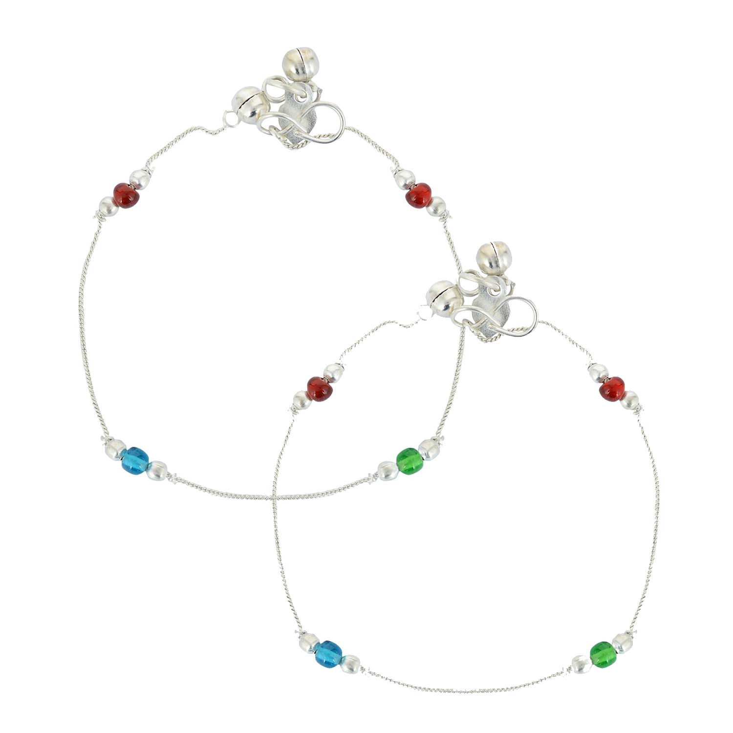 Buy Stunning Beaded Multi color Crystal Anklets Online @ ₹299 from ...