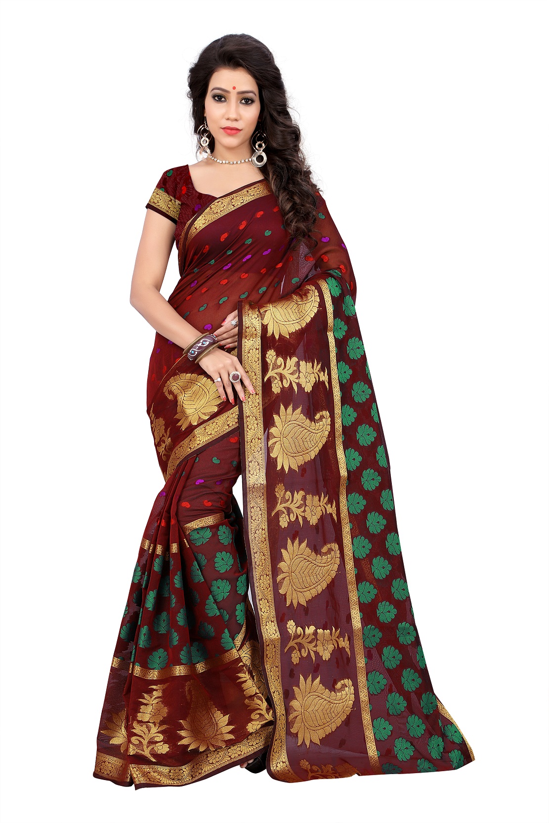Buy Jay Fashion new collection in banarasi silk saree Online @ ₹695 ...