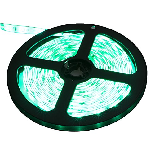 Buy Waterproof Green LED 3528 SMD 300LED 5M Light Flexible Strip 12V 2A ...