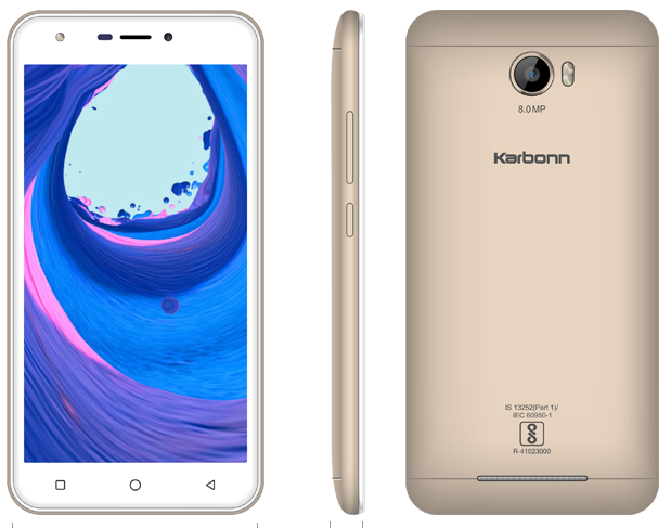 Buy Karbonn K9 Viraat 4G (1 GB, 8 GB, Champagne Gold) Online @ ₹5350 ...