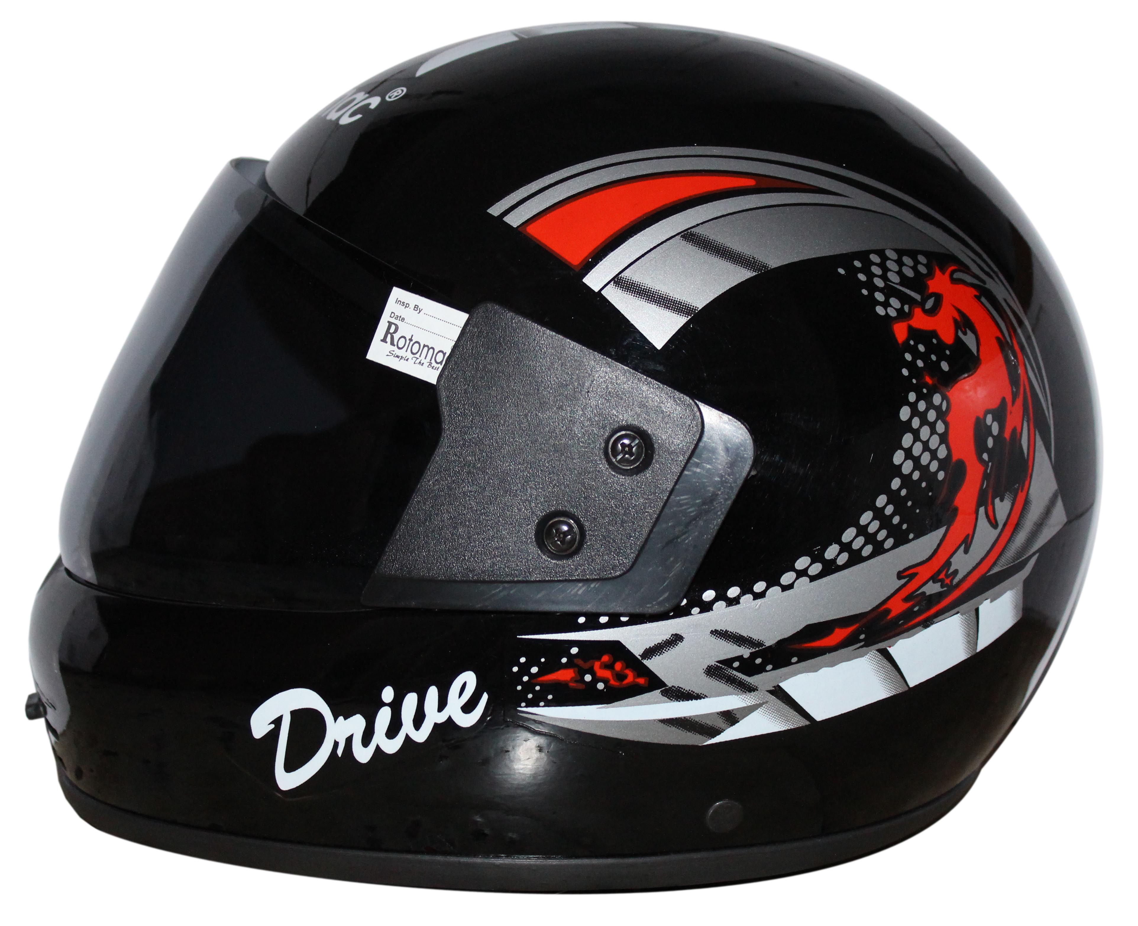 Buy Full Face ISI Mark Solid Plastic Helmet With Visor Online @ ₹499 ...