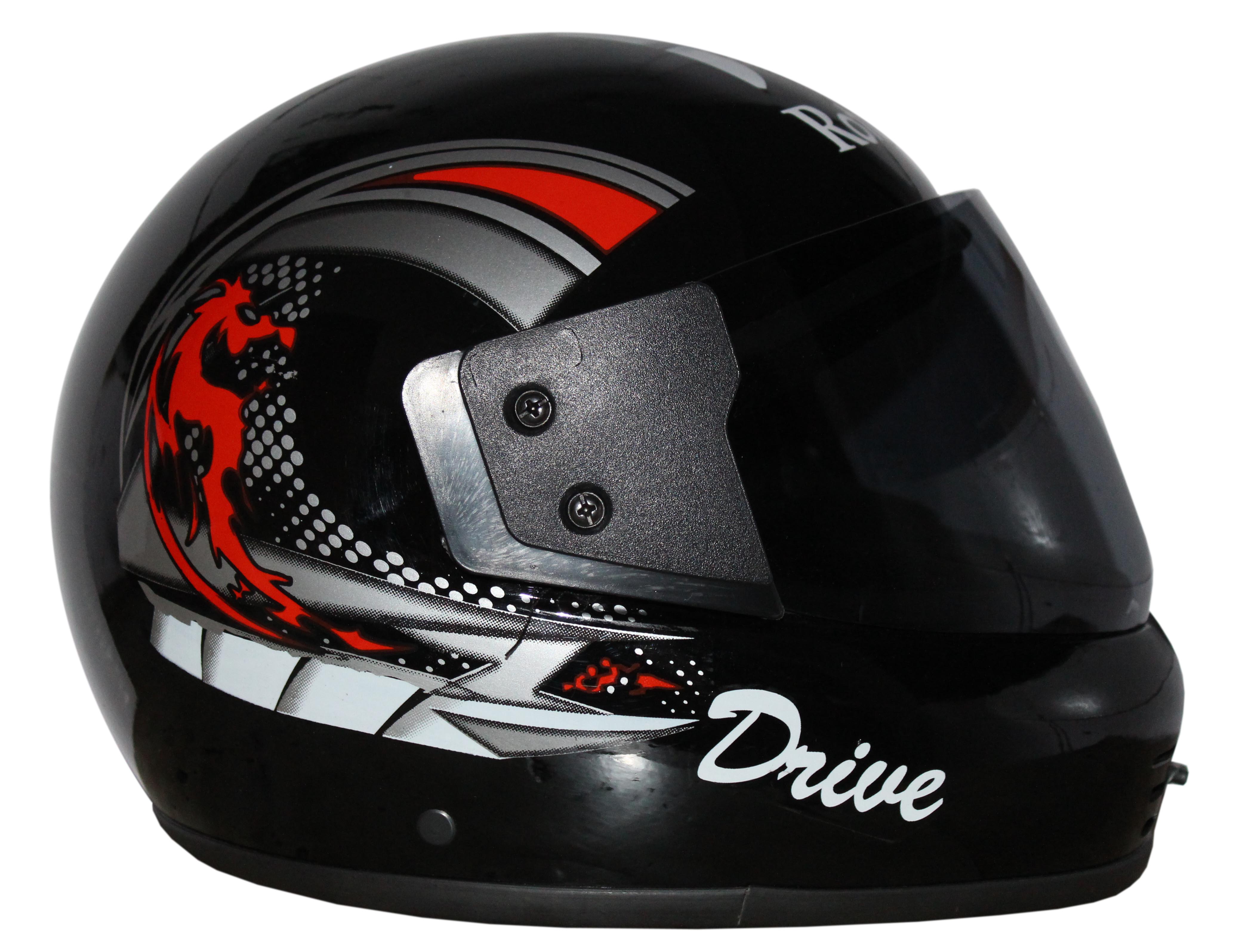 Buy Full Face ISI Mark Solid Plastic Helmet With Visor Online @ ₹499 ...