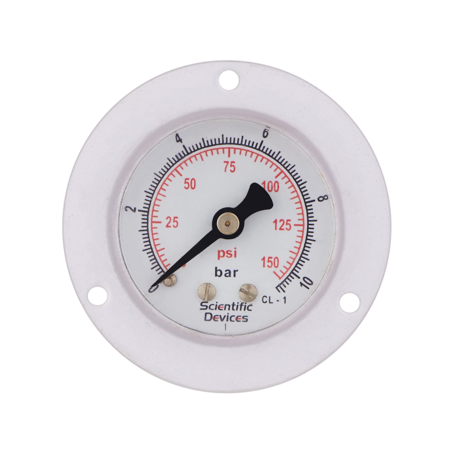 Buy Scientific Devices M.S Brass Back Mounted 63Mm Pressure Gauge Along ...