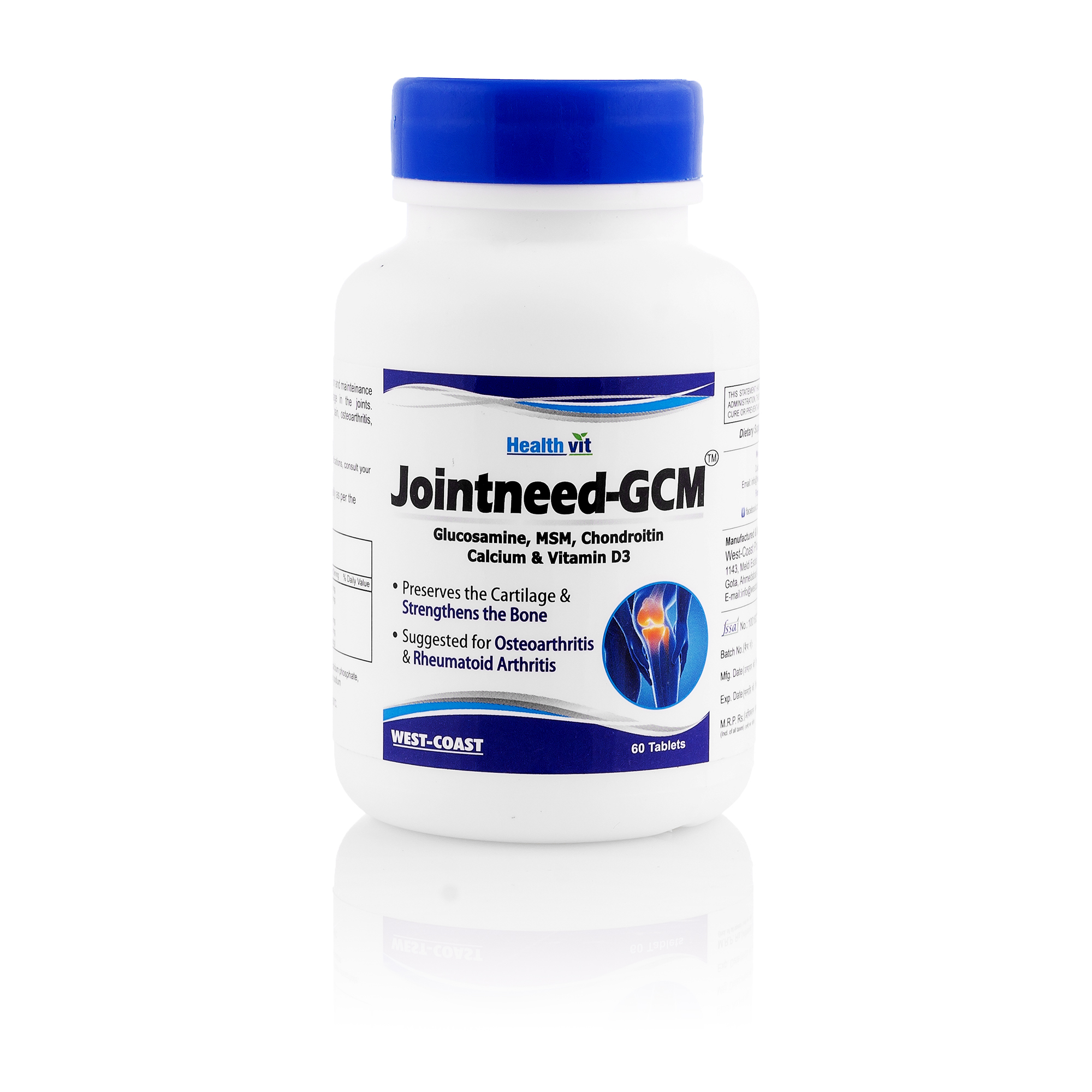 Buy Healthvit Jointneed-GCM 60 Tablet Online @ ₹509 from ShopClues