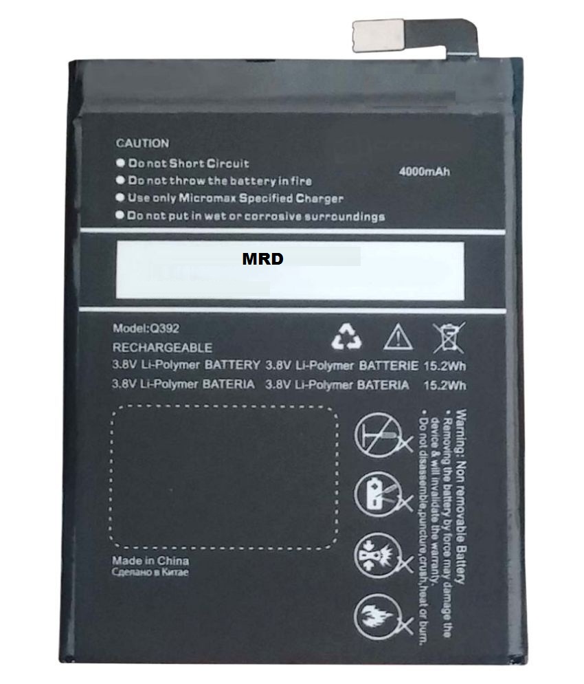 Buy Micromax Bolt Q392 4000 mAh Battery by MRD Online @ ₹799 from ShopClues
