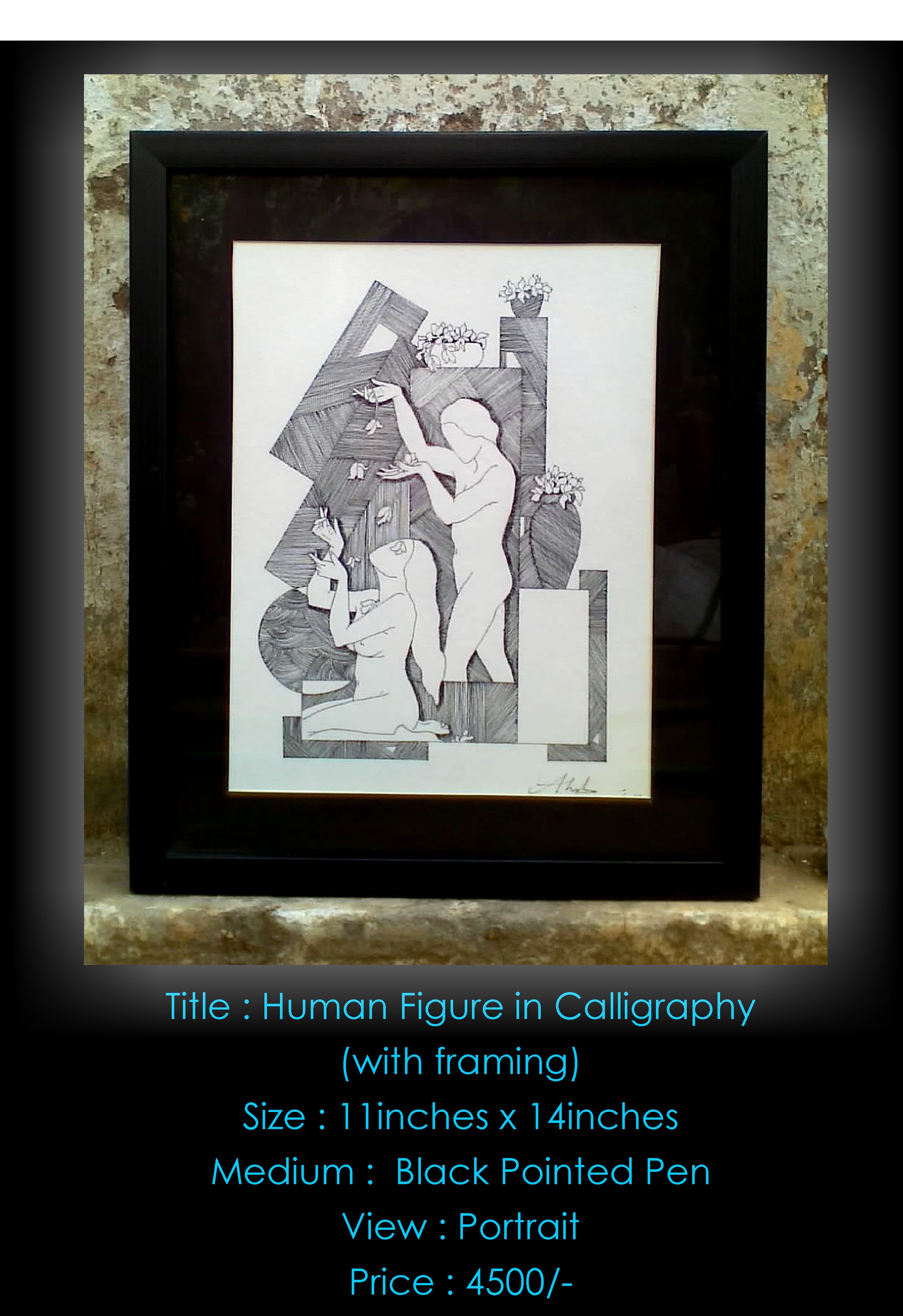 Human Figure In Calligraphy at Best Prices - Shopclues Online Shopping ...