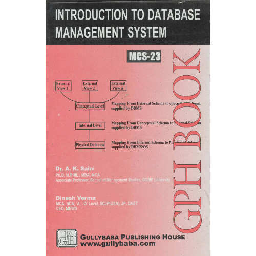 MCS-23 Introduction To Database Management Systems