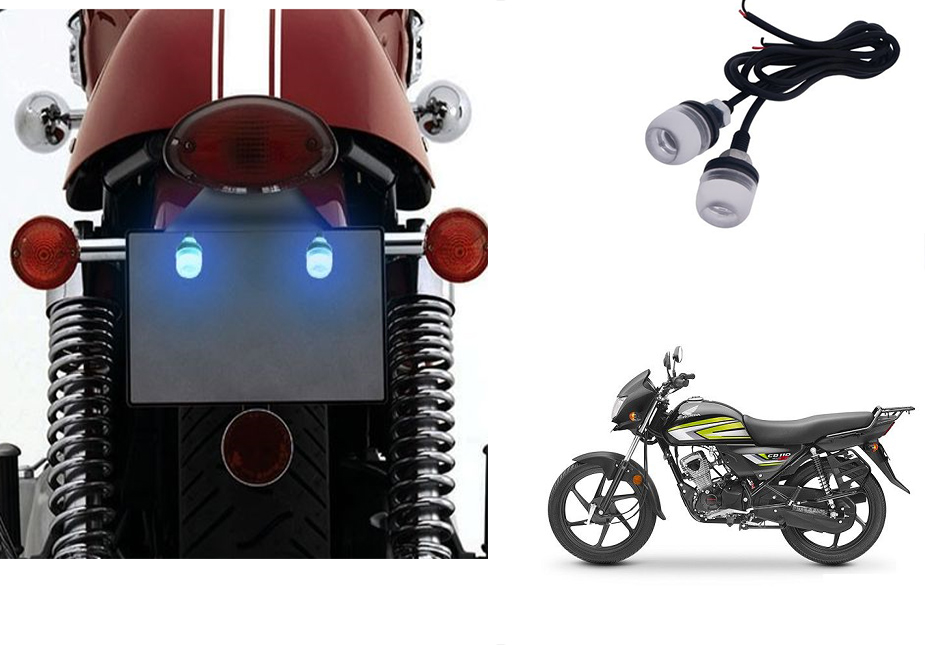 Buy Autonity Bike LED Number/Licence Plate Ice Blue Lights Set Of 2 for ...