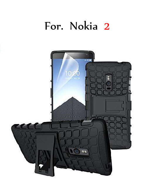 Buy NOKIA 2 KickStand Hybrid Warrior Armor Defender Back Case Cover ...