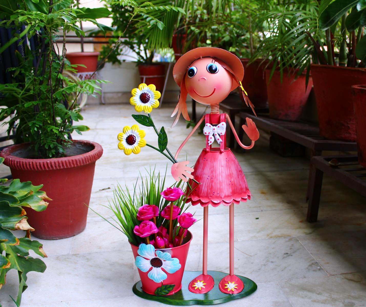 Buy Wonderland GIRL WITH POT Big Planter / Pot for Home & Garden Online ...