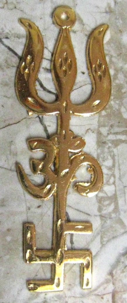 Buy only4you Tri Shakti Urja Yantra (swastik Om Trishul Symbol) Evil ...