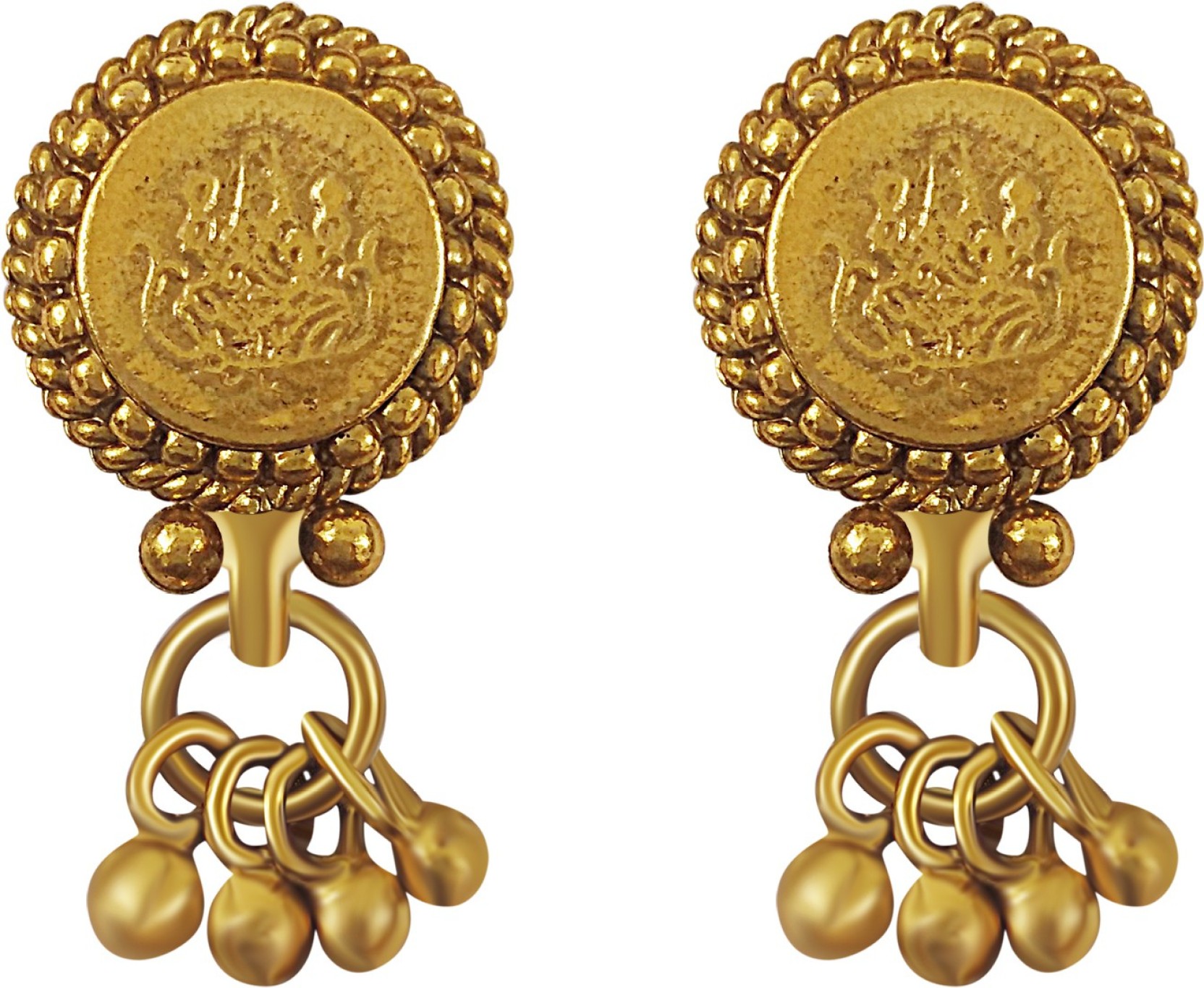 Buy Aabhu Jewellery Traditional Ginni Temple Coin Mangalsutra Pendant ...