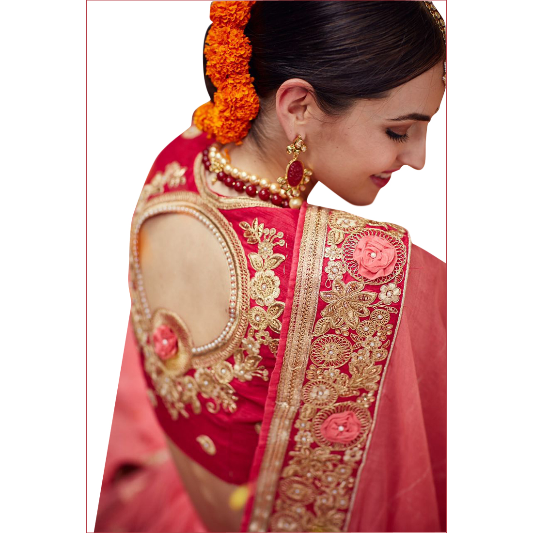 Buy Pink Paper Silk EMBROIDERY Saree with Blouse pis Online @ ₹2499 ...