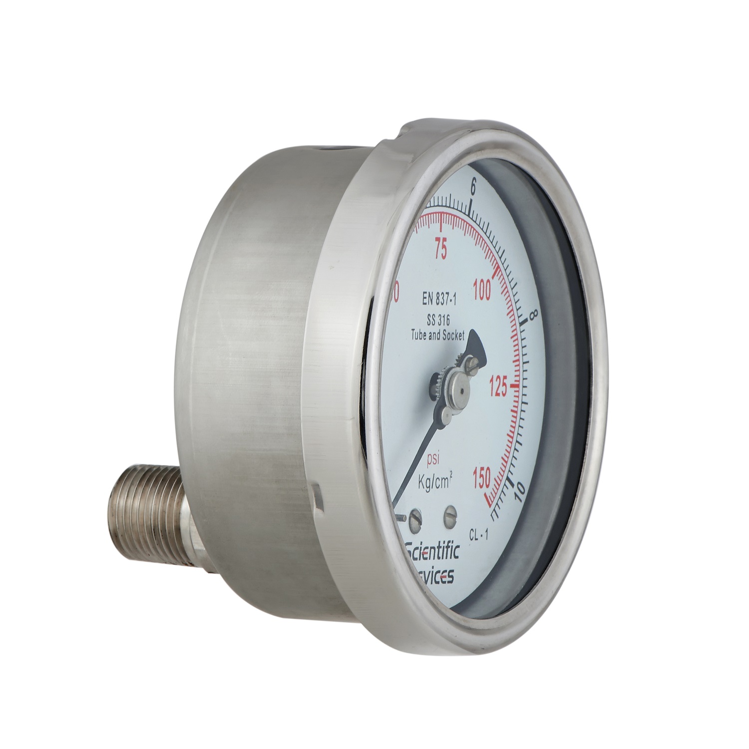 Buy Scientific Devices Ss304&Ss316 Back Mounted 63Mm Pressure Gauge ...