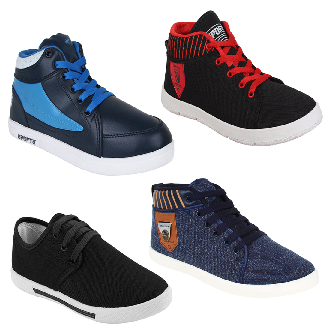 Buy Armado Footwear Men Combo Pack Of 4 (Casual Shoes, Loafer Shoes ...