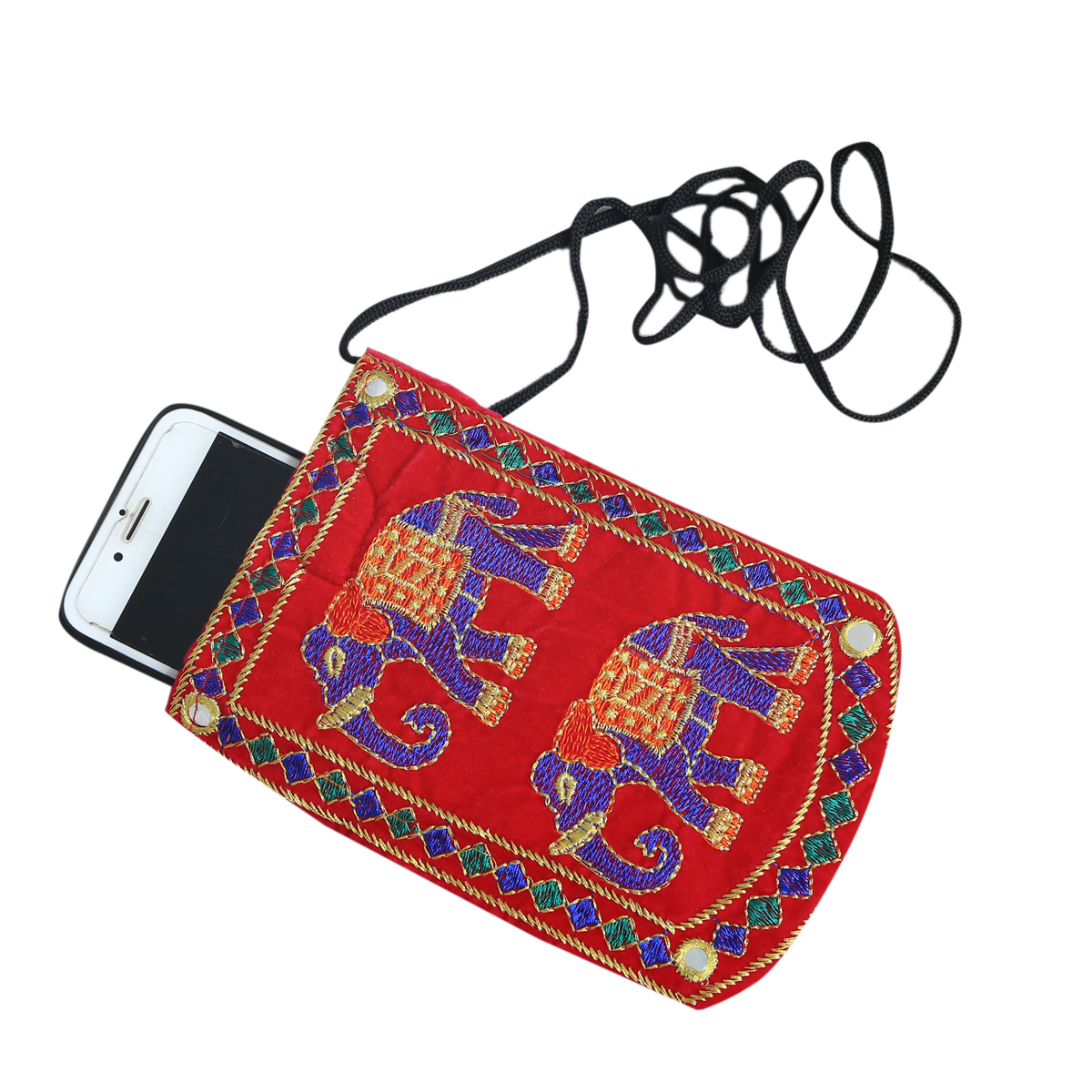 Buy Kuber Industries Designer Embroided Mobile-Phone Pouch Cover With ...
