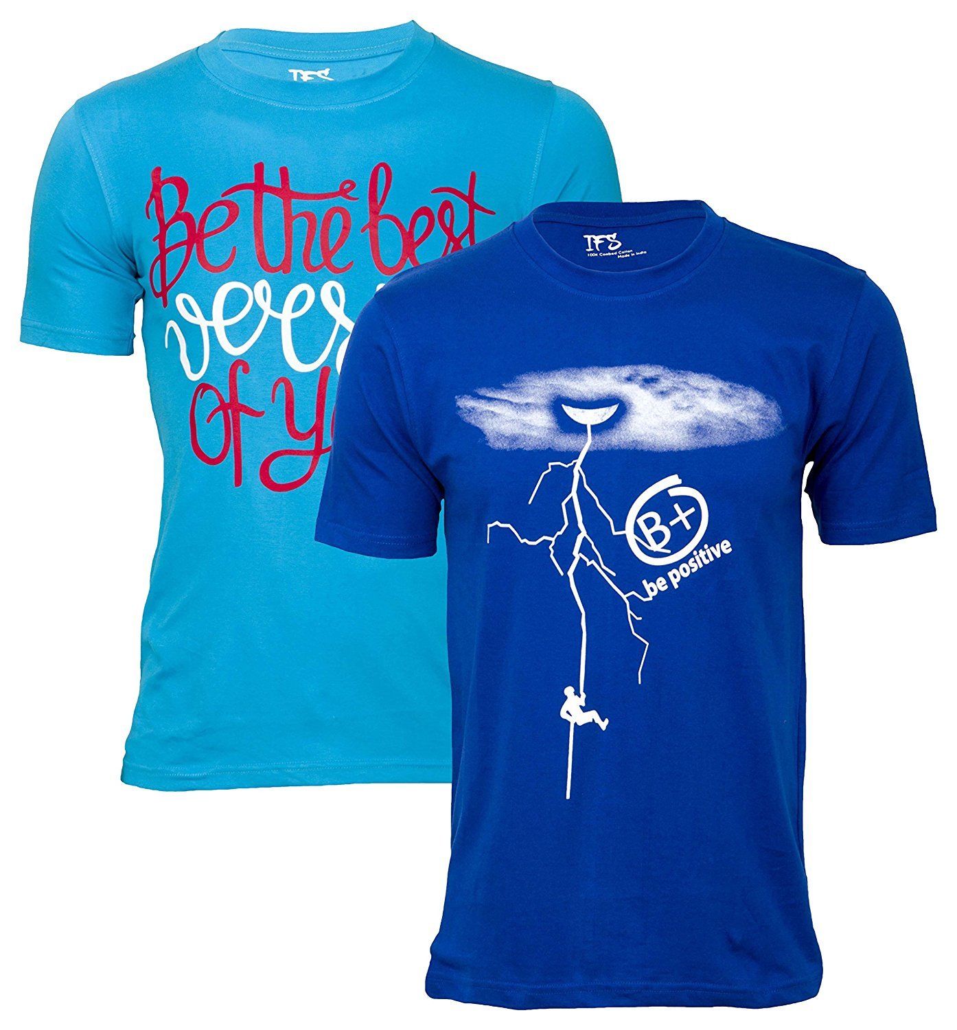 Buy (Best Quality) Ifs Mens Cotton Tshirt Combo Of 2 Online @ ₹501 from ...