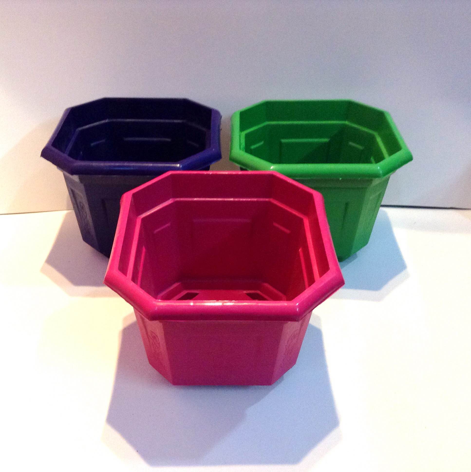 FANCY POT SET OF 5PCS MULTI COLORS SIZE 6""x6"x5