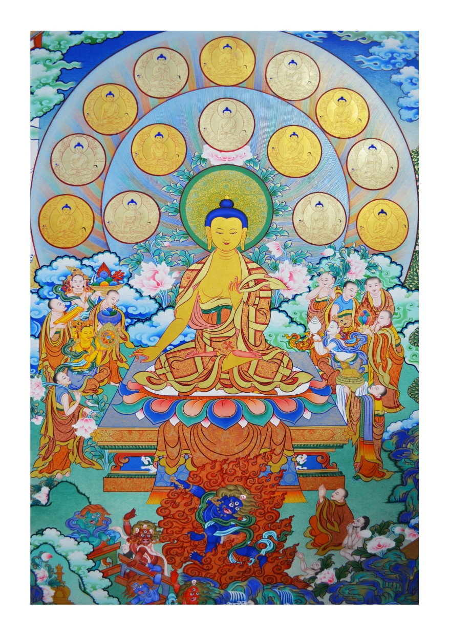 Tibetean Thangka Buddha Poster 12x18 (A3 Size)