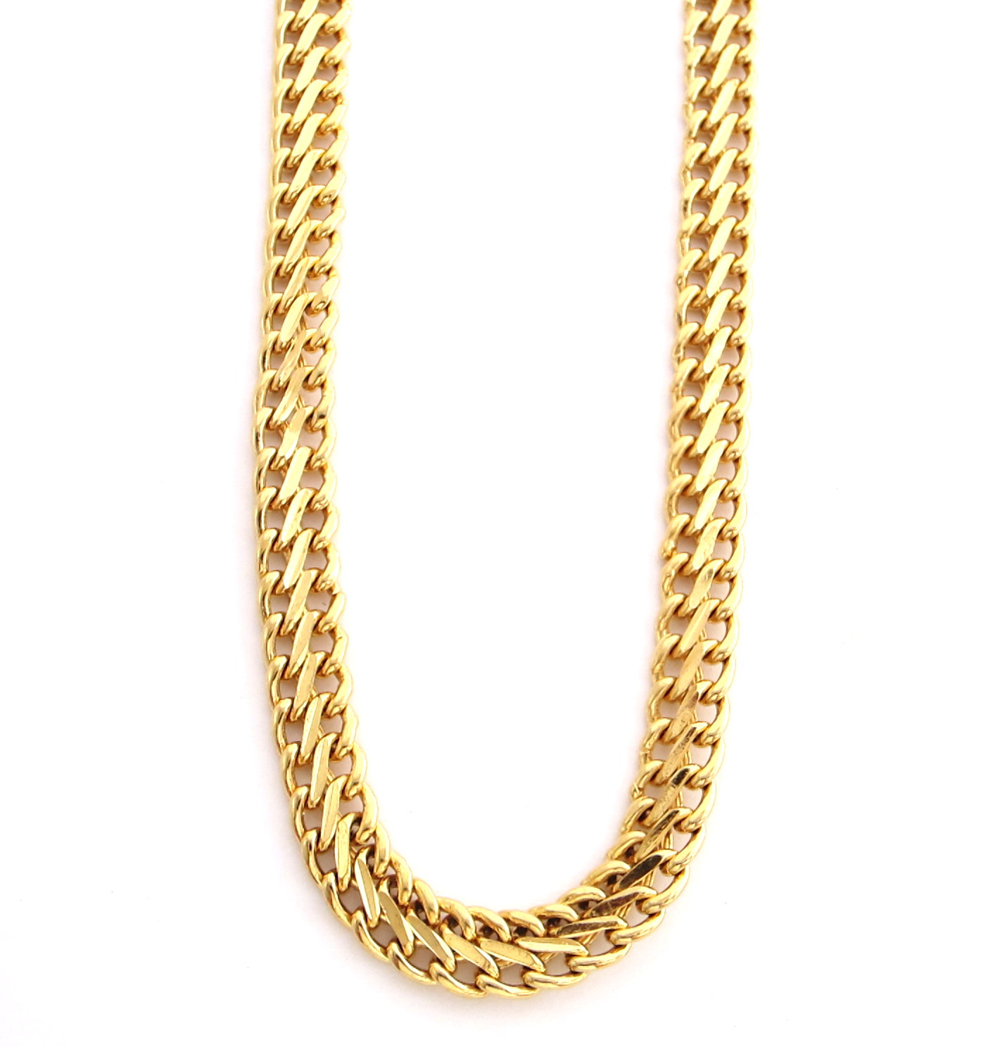 Buy The Jewelbox Gold Plated Broad Groovy Mens Heavy Chain Long 22 Inch ...