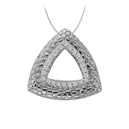 Online Diamond Triangle Shaped Fashion Pendant in 14K White Gold 0.25 ...
