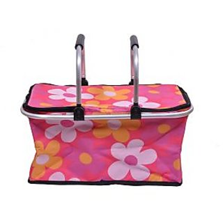 Folding Shopping Basket - Pink