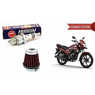 Shop NGK Iridium CPR7EAIX-9 Bike Spark Plug+HP Air Filter-Honda Dream ...
