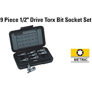 Stanley good product 9 piece 1/2"drive torx bit socket set