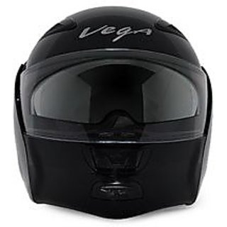 Vega Boolean Bike Motorcycle Helmet-Black-BW399