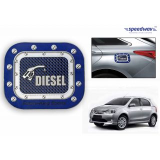 Buy Speedwav Car Fuel Lid Vinyl Diesel Sticker BLUE SQUARE-Toyota Etios ...