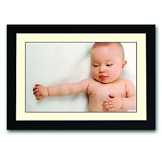Cute Baby showing Tongue Framed Poster