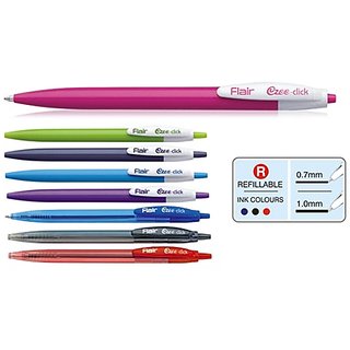 Flair Ezee-Click Ball Pen (Pack of 10)
